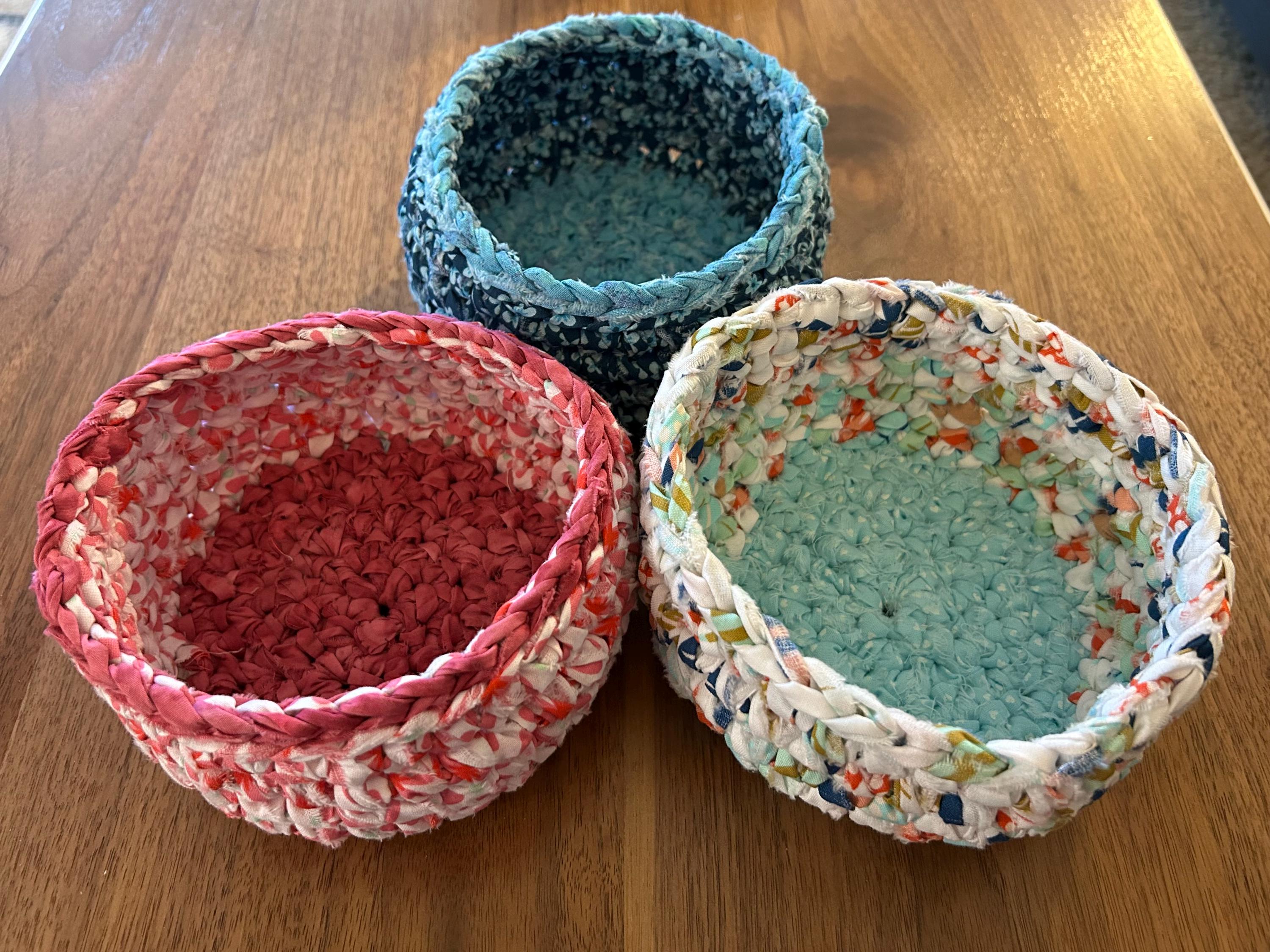 Crochet Rag Rug Bowl 6 Inches ONE BOWL - Etsy