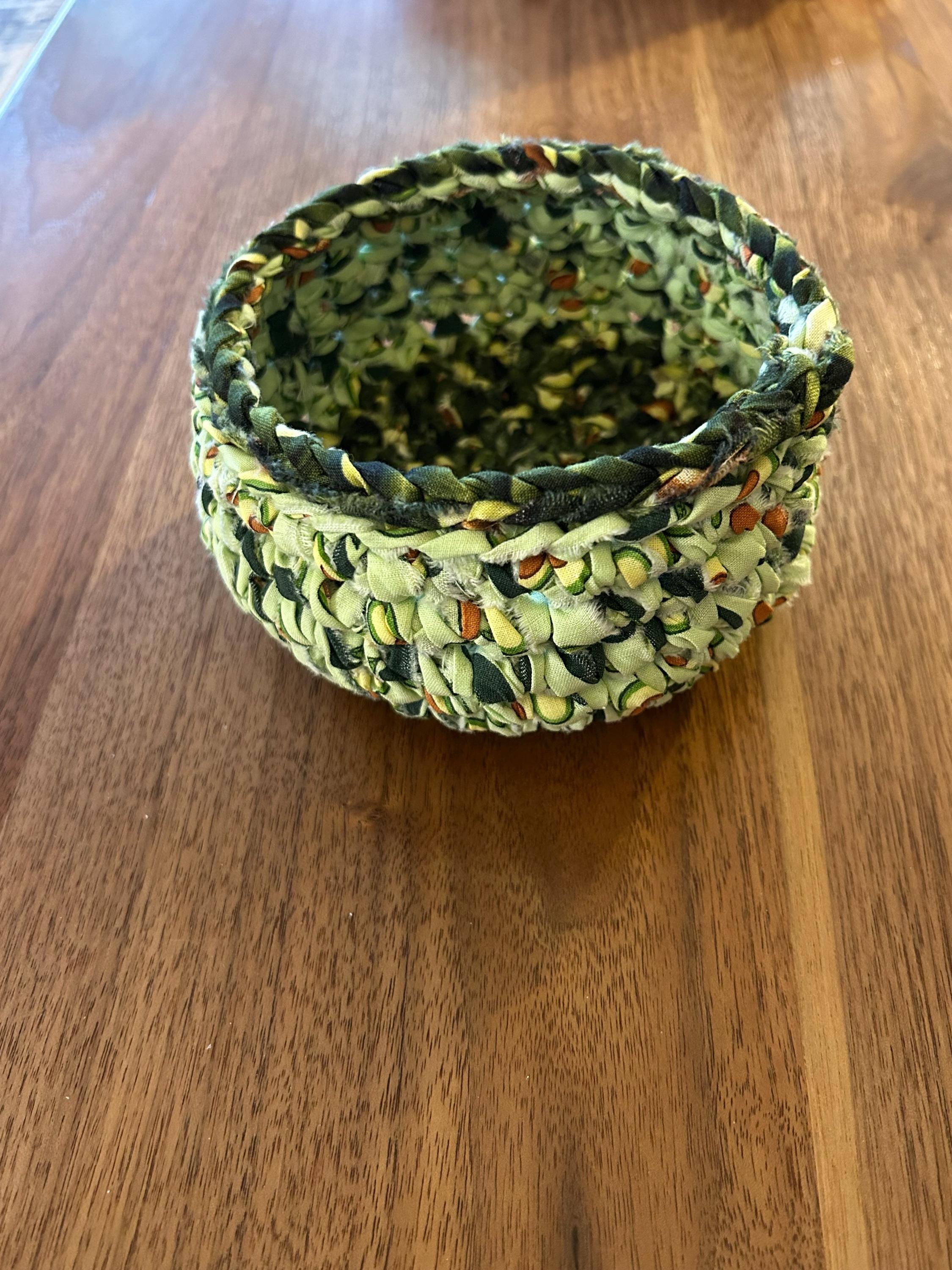 Crochet Rag Rug Bowl 6 Inches ONE BOWL - Etsy