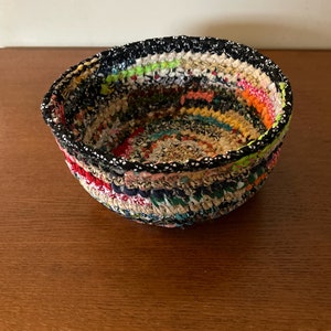 Crochet Rag Rug Bowl 9 1/2 Inches Multi Color - Etsy