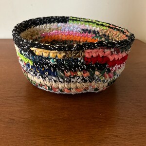 Crochet Rag Rug Bowl 9 1/2 Inches Multi Color - Etsy