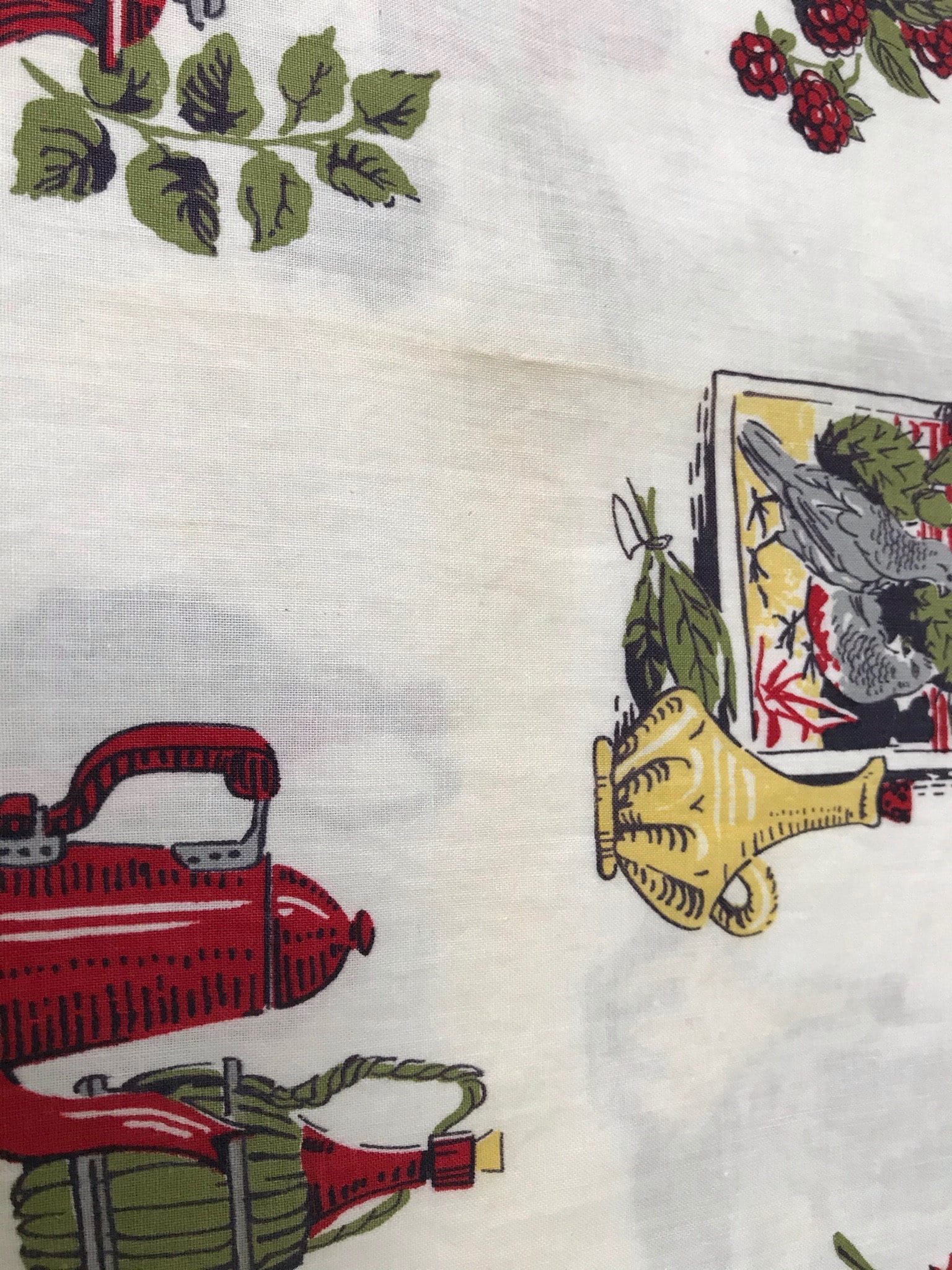 Vintage 50s Kitchen Curtain Fabric Panels - Etsy