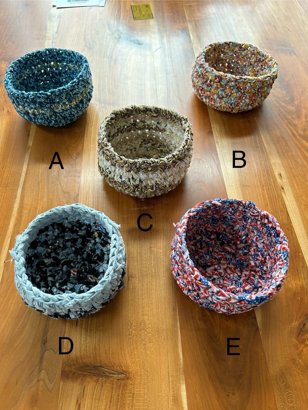 Crochet Rag Rug Bowl 5 - 6 Inches Choice ONE BOWL - Etsy