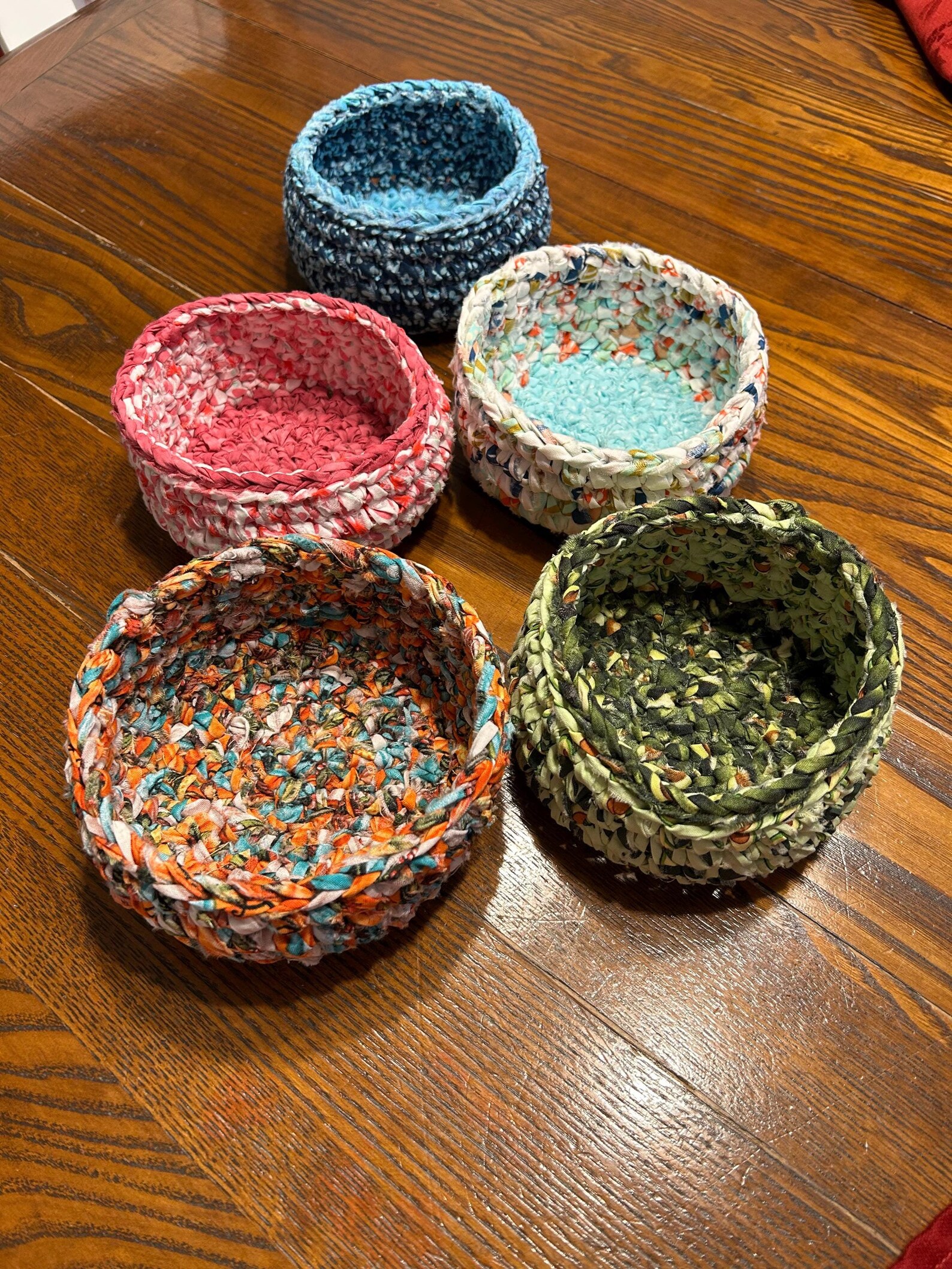 Crochet Rag Rug Bowl 6 Inches ONE BOWL - Etsy