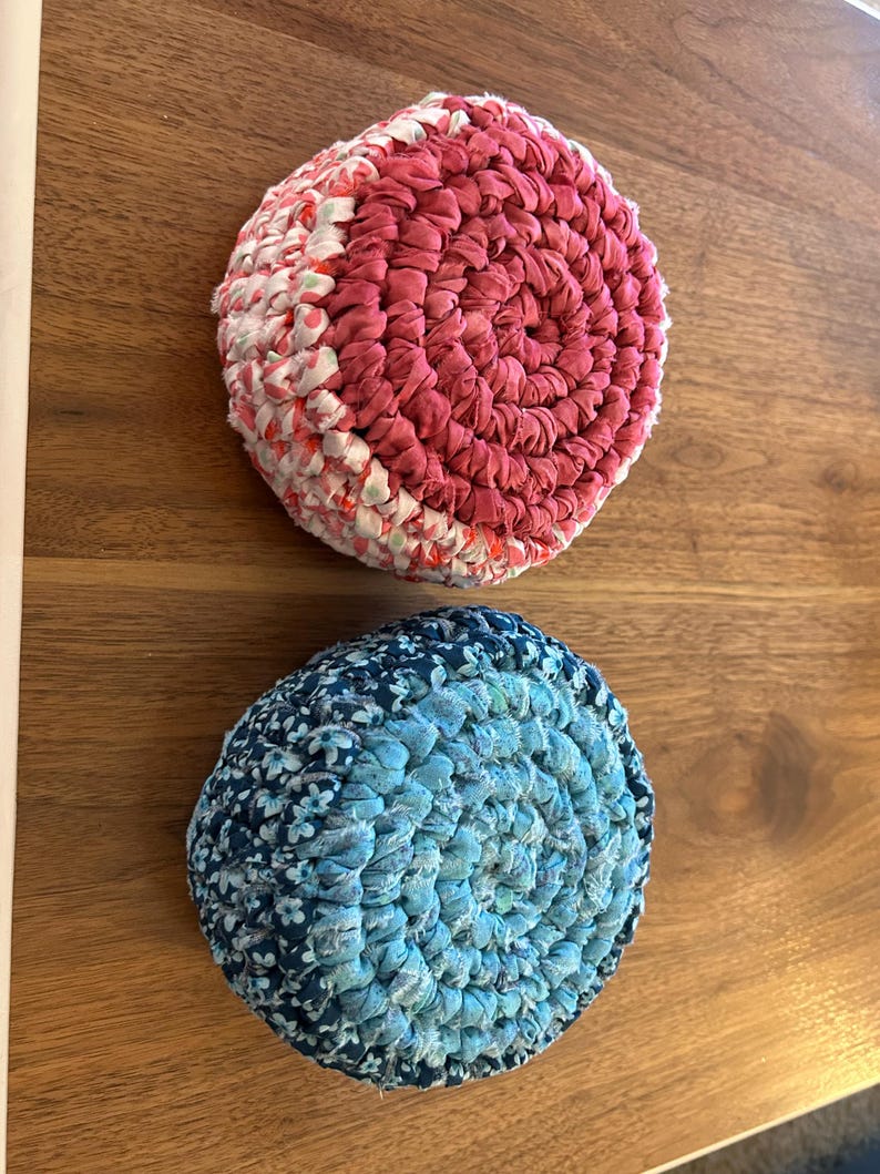 Crochet Rag Rug Bowl 6 Inches ONE BOWL - Etsy