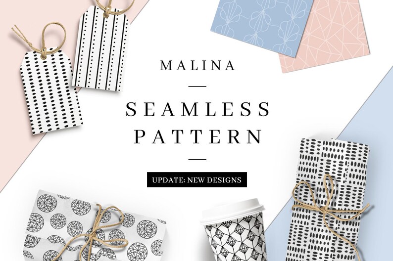 MALINA Digital Paper Designs Seamless Patterns - Etsy