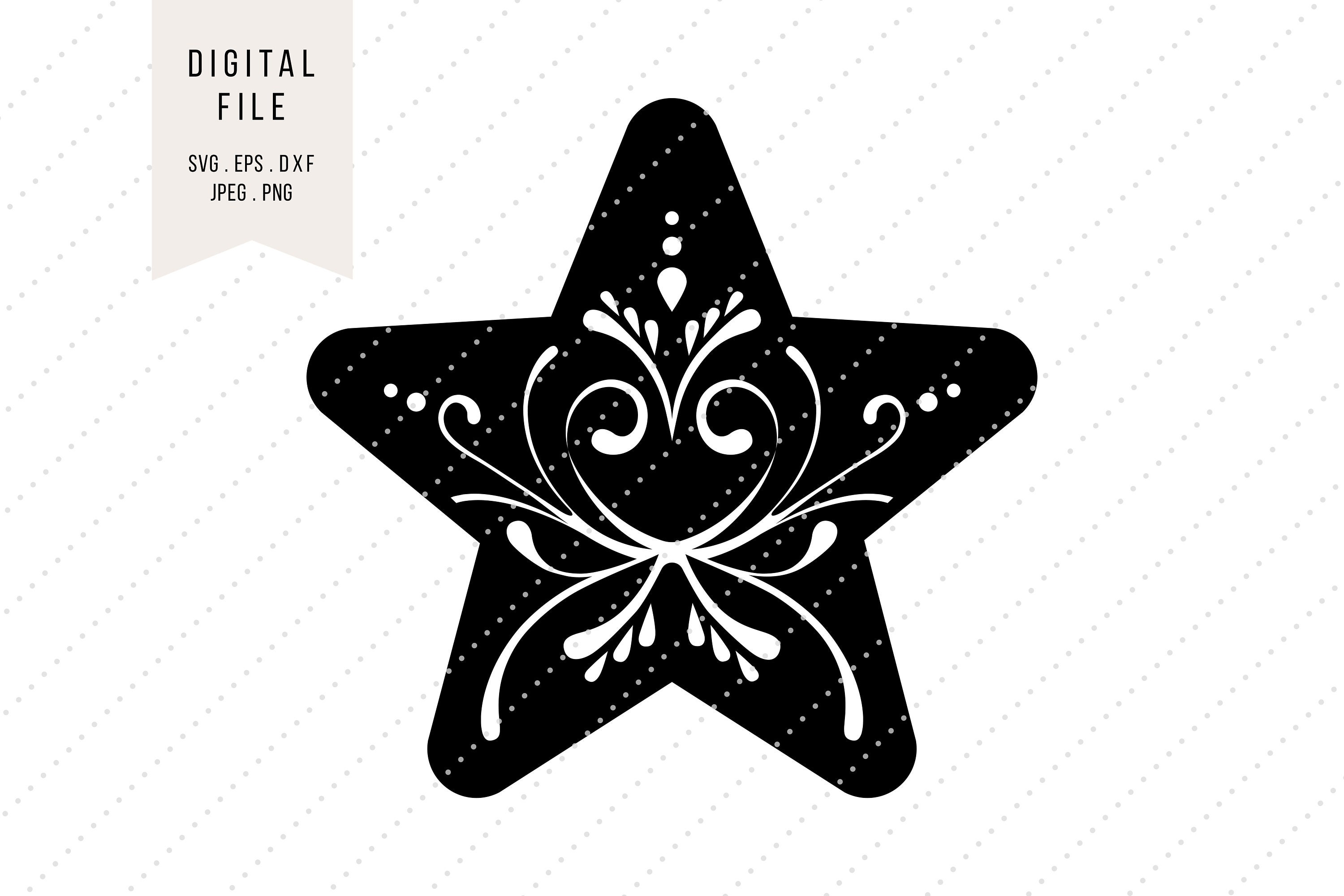 SVG Weihnachten Stern Clipart mit Ornamenten Feiertage - Etsy.de