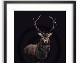 The Highland Stag Poster | Etsy UK