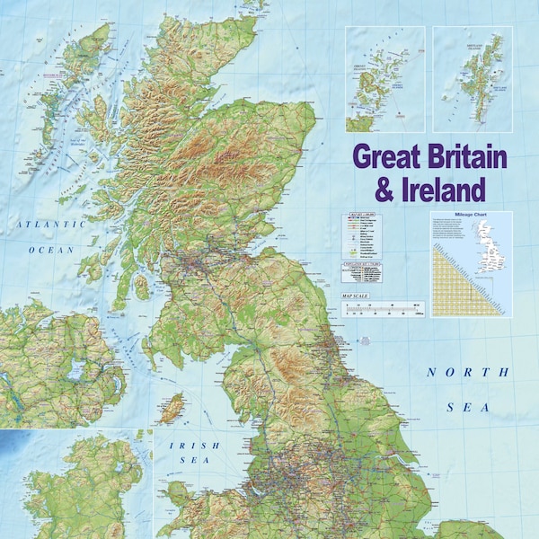 United Kingdom Map - Etsy