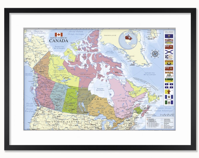 Map of Canada - Poster - Etsy UK