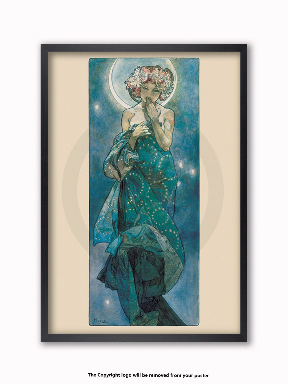 Alphonse Mucha Moon Vintage Licensed Poster | Etsy