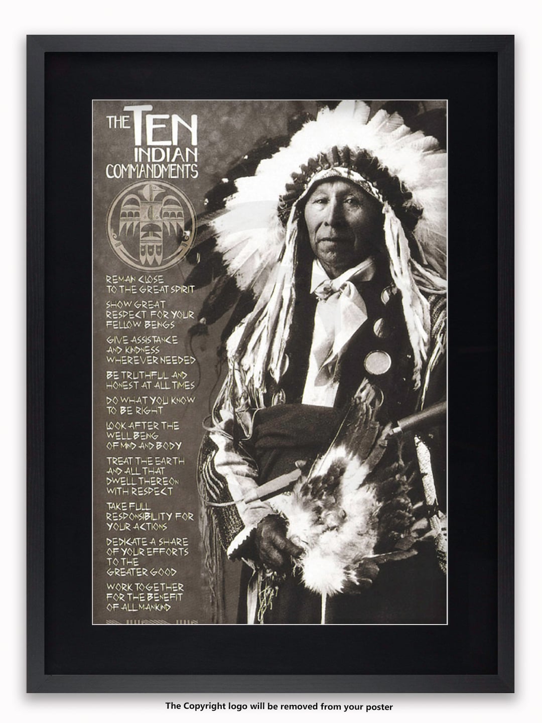 Ten Indian Commandments 2 - Poster - Etsy