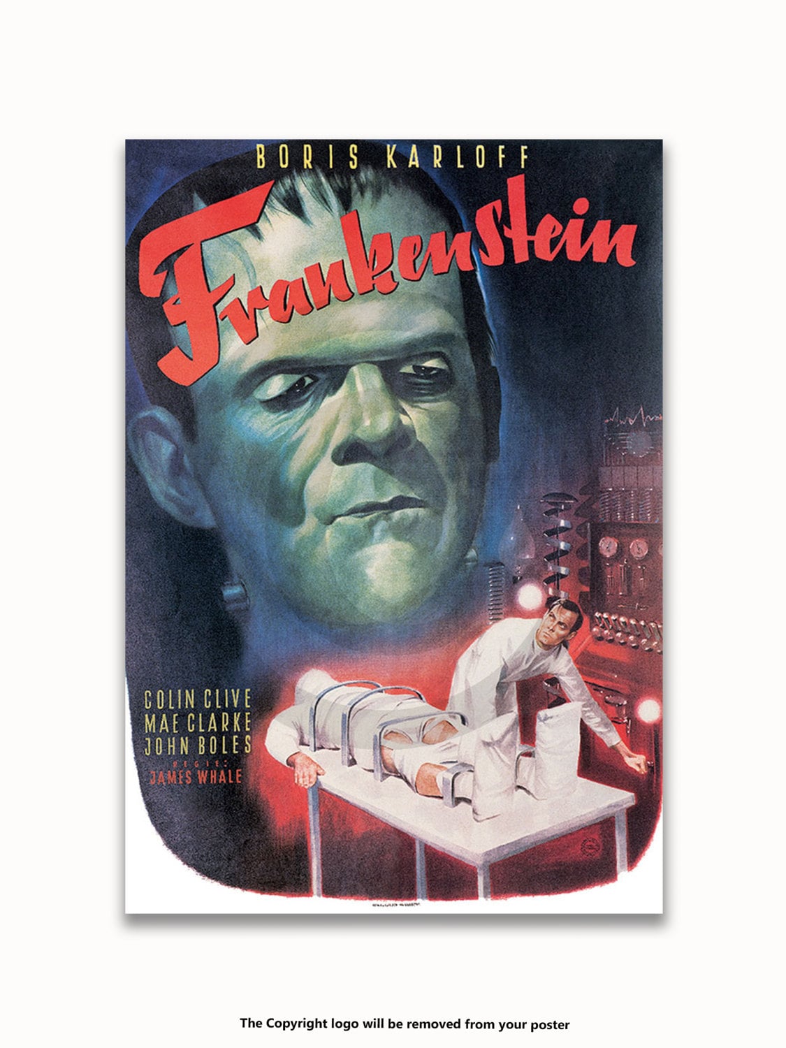 Boris Karloff Frankenstein Poster