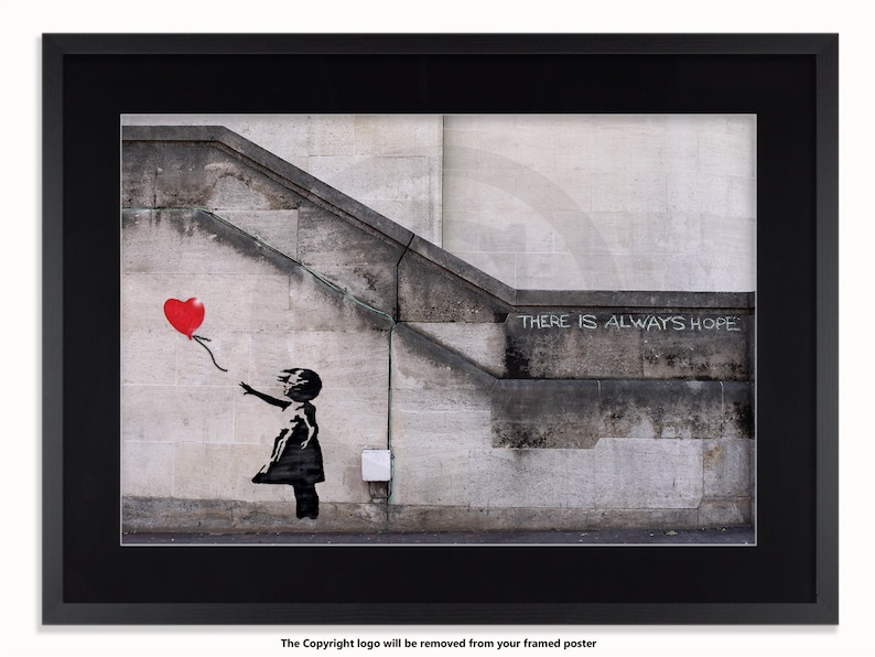 Banksy Balloon Girl There is Always Hope Poster | Etsy