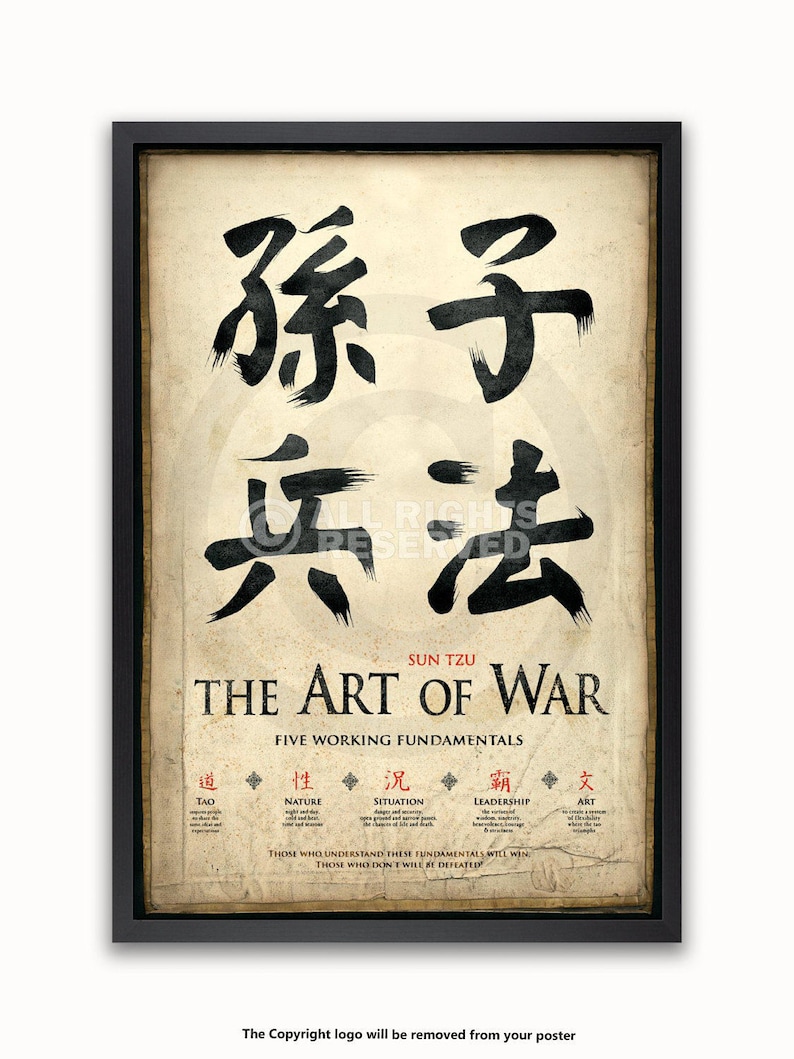 The Art of War - Sun Tzu Poster - Etsy