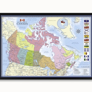 Map of Canada - Poster - Etsy UK