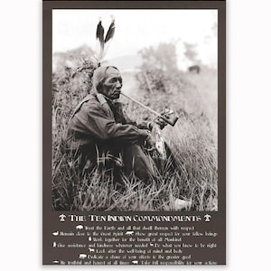 Ten Indian Commandments - Poster - Etsy