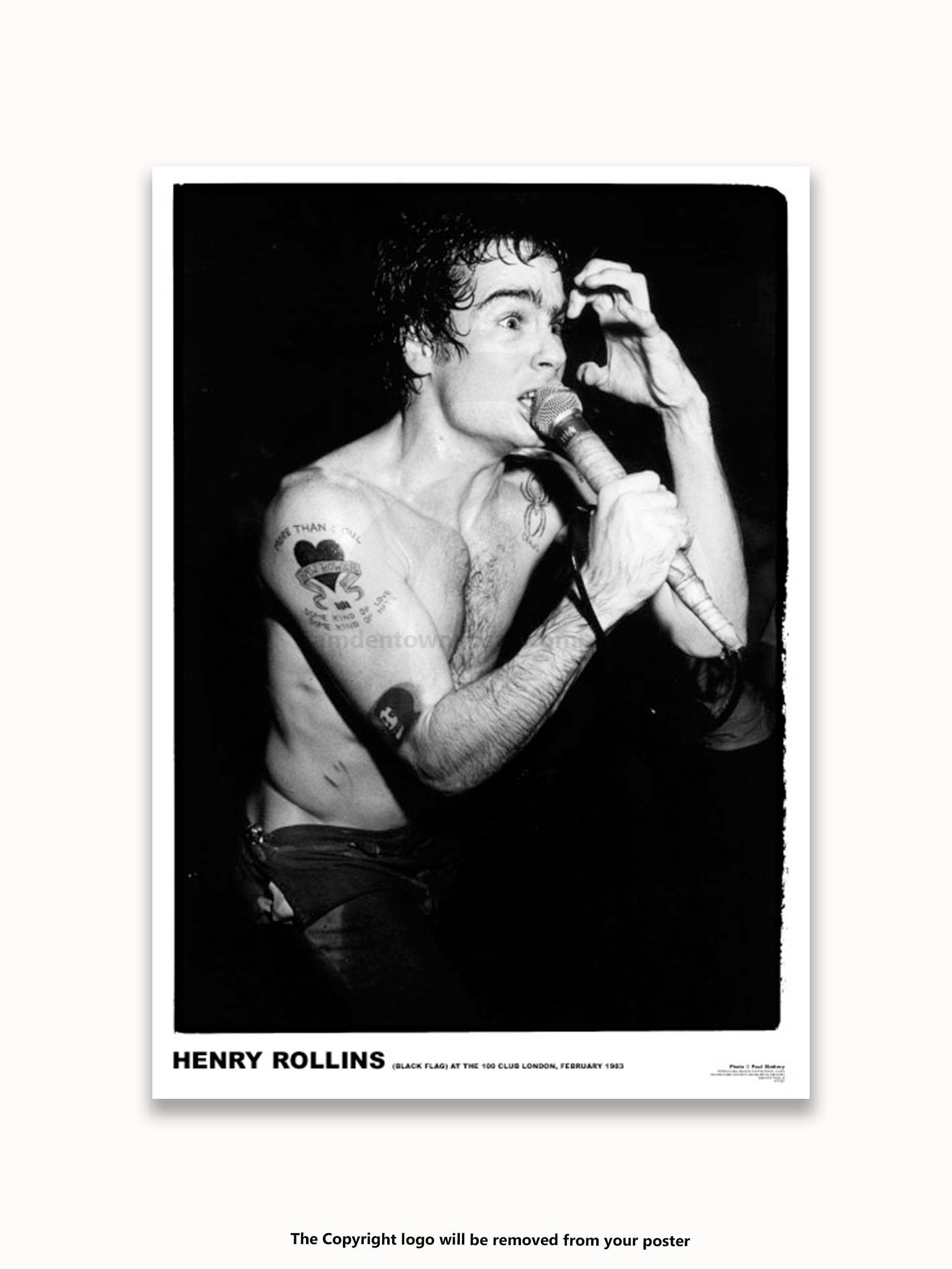 Henry Rollins black Flag 100 Club London February 1983 - Etsy