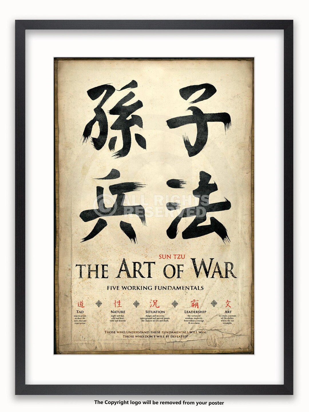 The Art of War - Sun Tzu Poster - Etsy