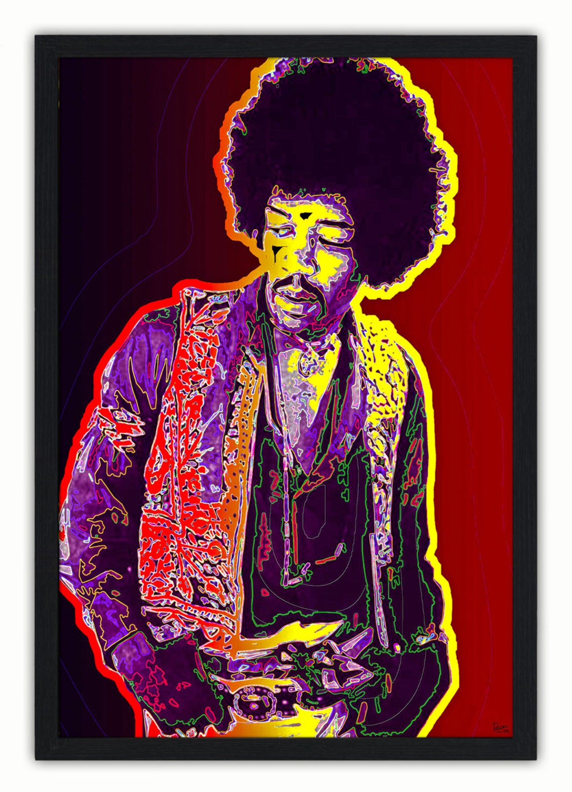 Jimi Hendrix Psychedelic Posters