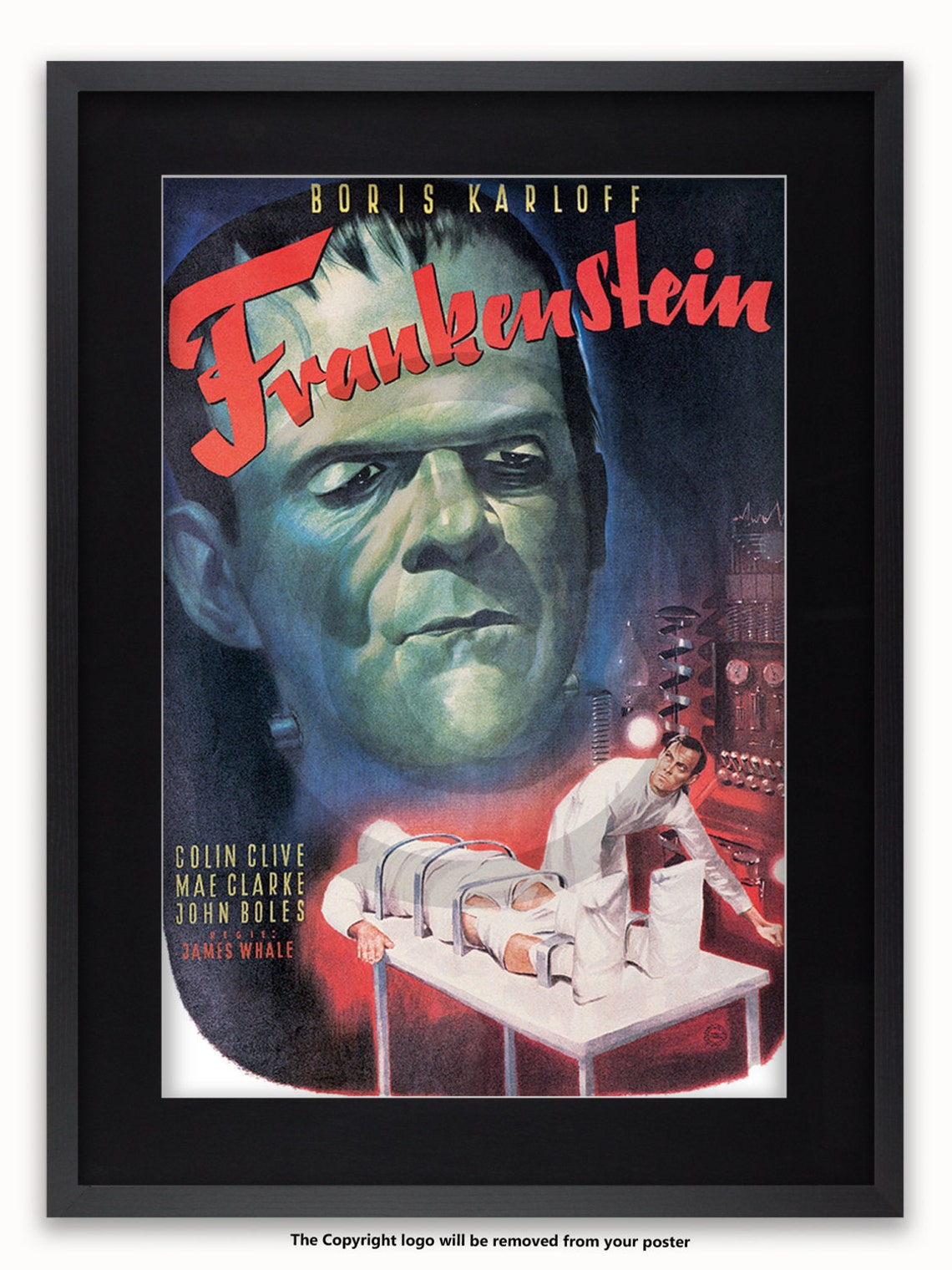 Boris Karloff - Frankenstein - Licensed Movie Poster - Etsy UK