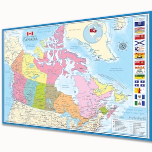 Map of Canada - Poster - Etsy UK