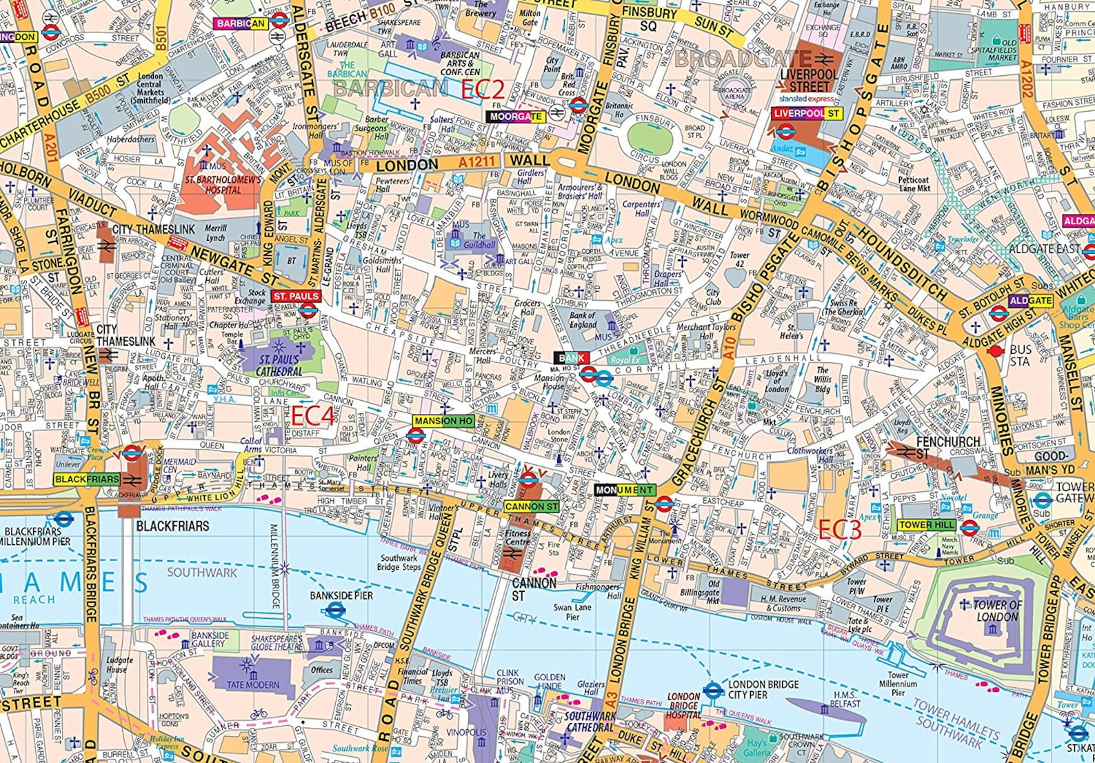 London Central Map Poster - Etsy