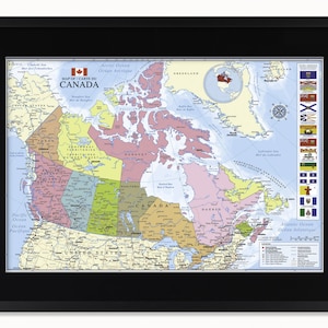 Map of Canada - Poster - Etsy UK