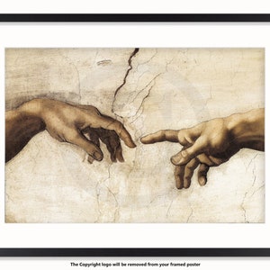 Michelangelo's - the Creation of Adam Poster - Etsy