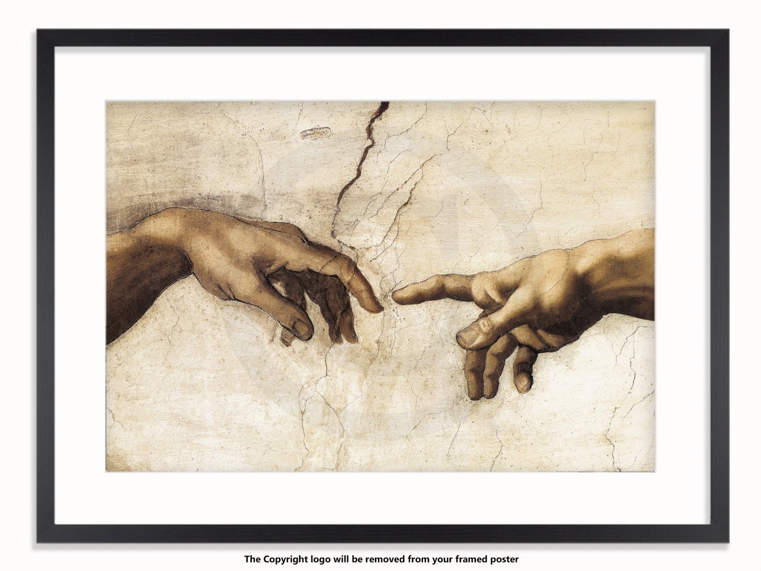 Leonardo Da Vinci The Creation Of Adam Poster | Etsy