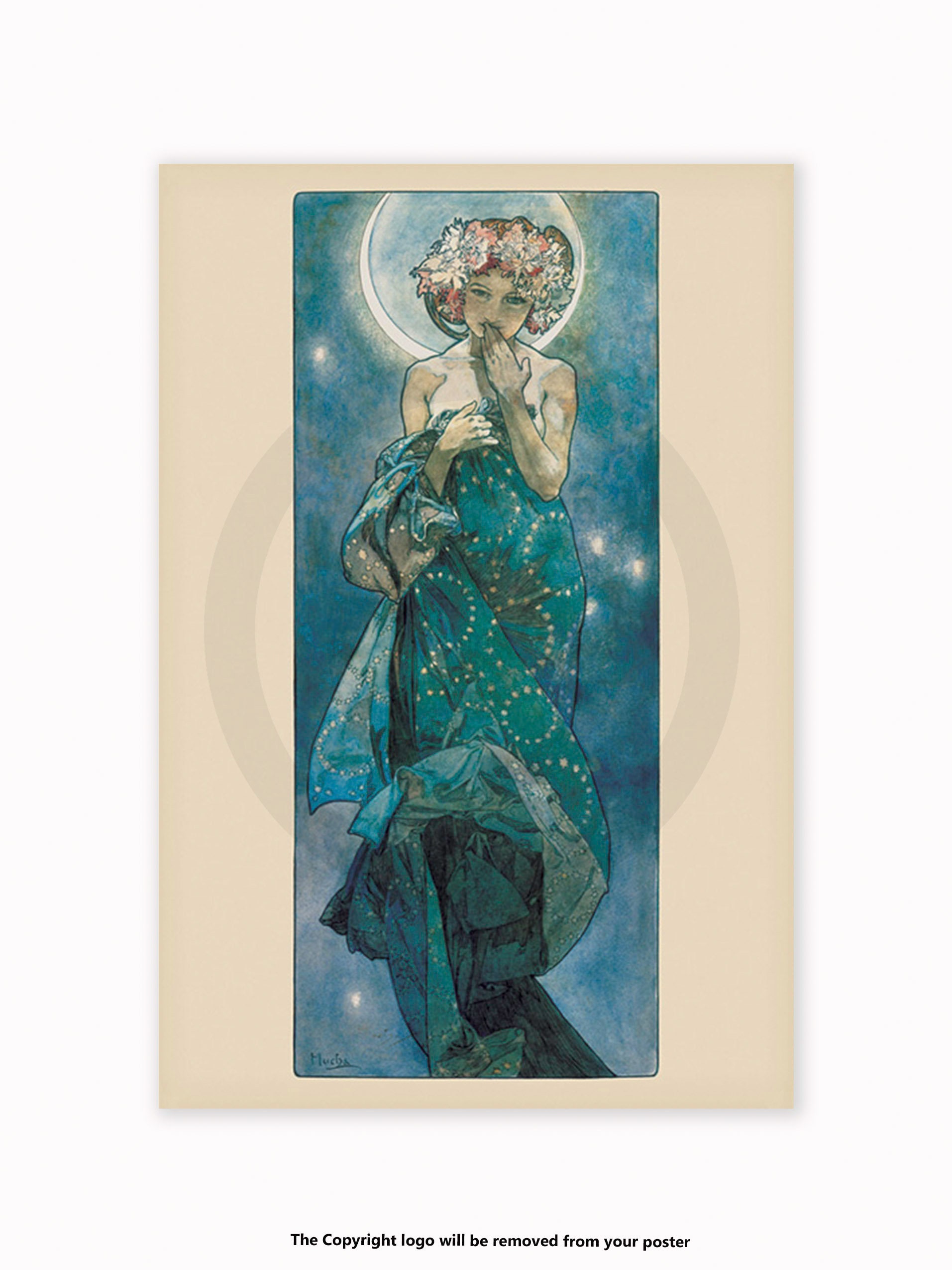 Alphonse Mucha Moon Vintage Licensed Poster | Etsy