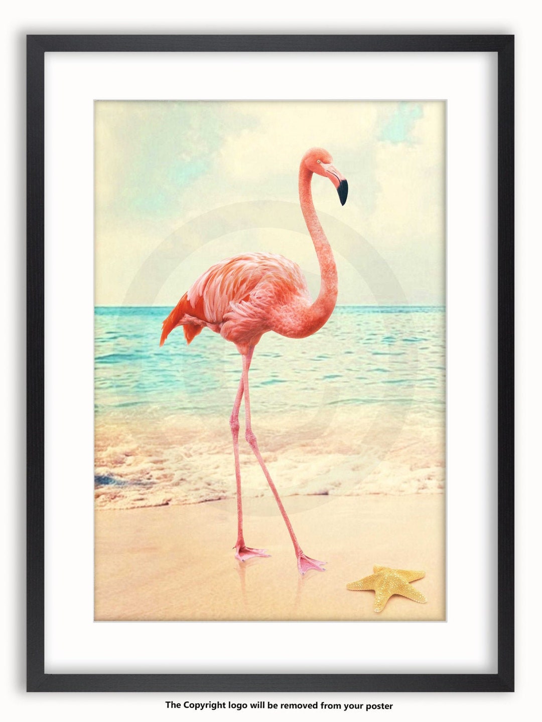 Pink Flamingo Beautiful Art Poster - Etsy UK