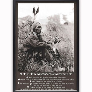 Ten Indian Commandments - Poster - Etsy