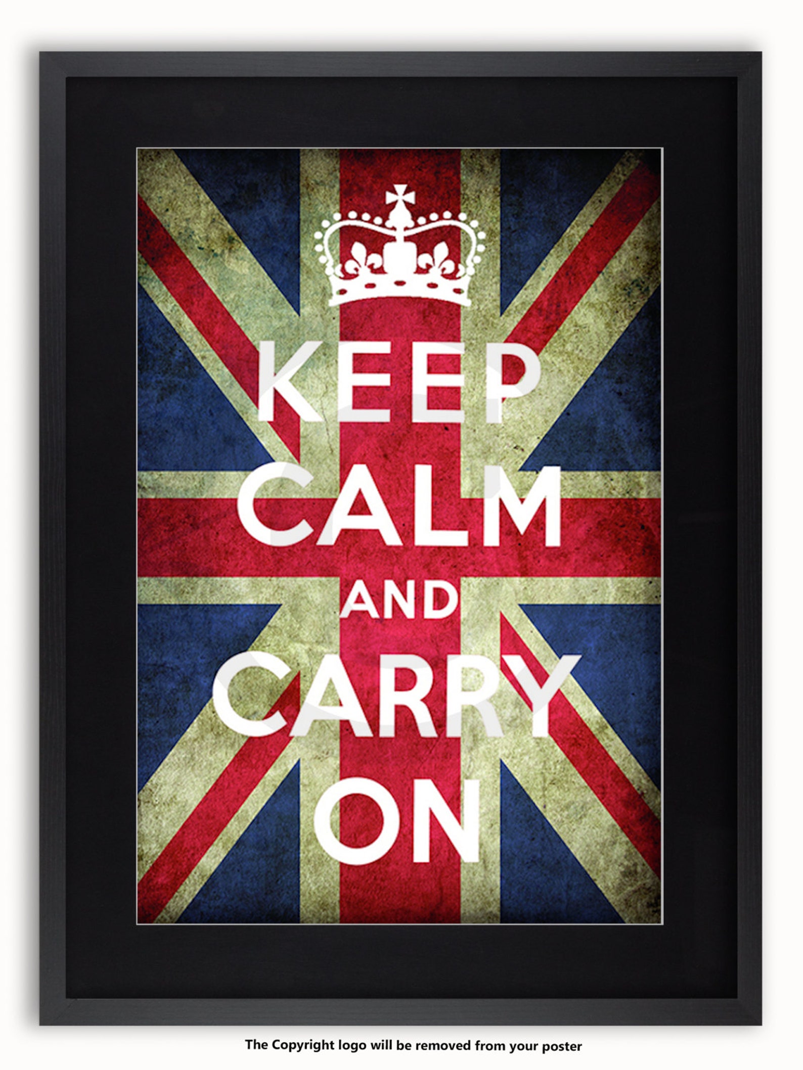 Keep Calm and Carry on Union Jack Flag Vintage Poster - Etsy