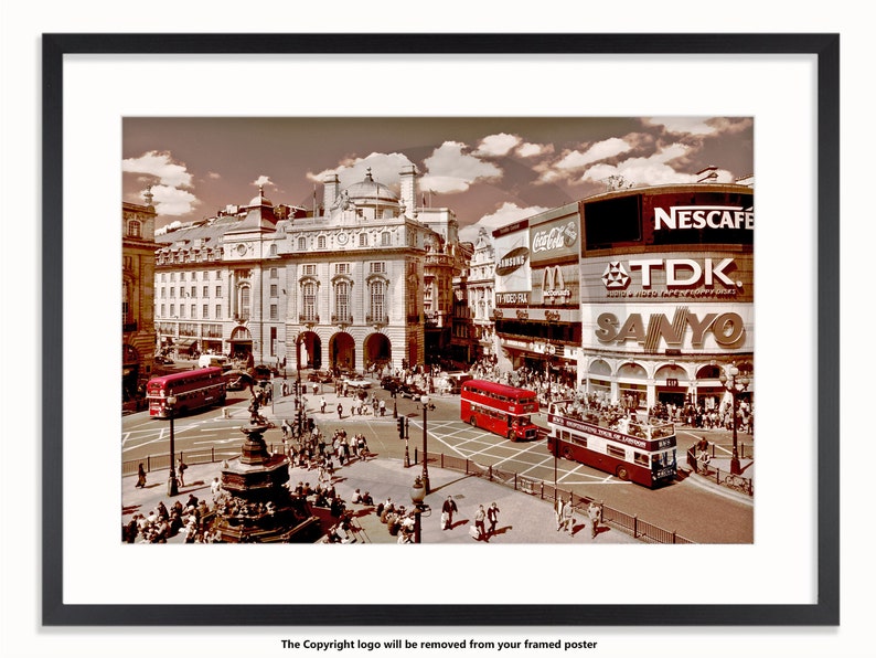 London Piccadilly Circus Vintage Poster - Etsy