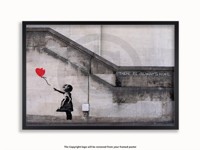 Banksy Balloon Girl There is Always Hope Poster | Etsy