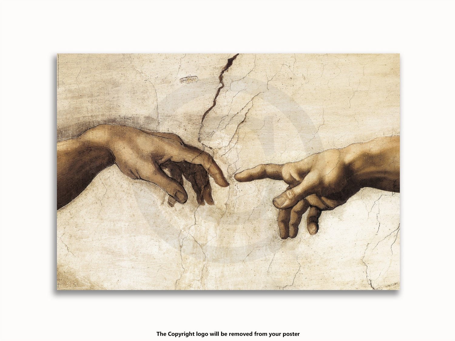 Michelangelo's - the Creation of Adam Poster - Etsy UK