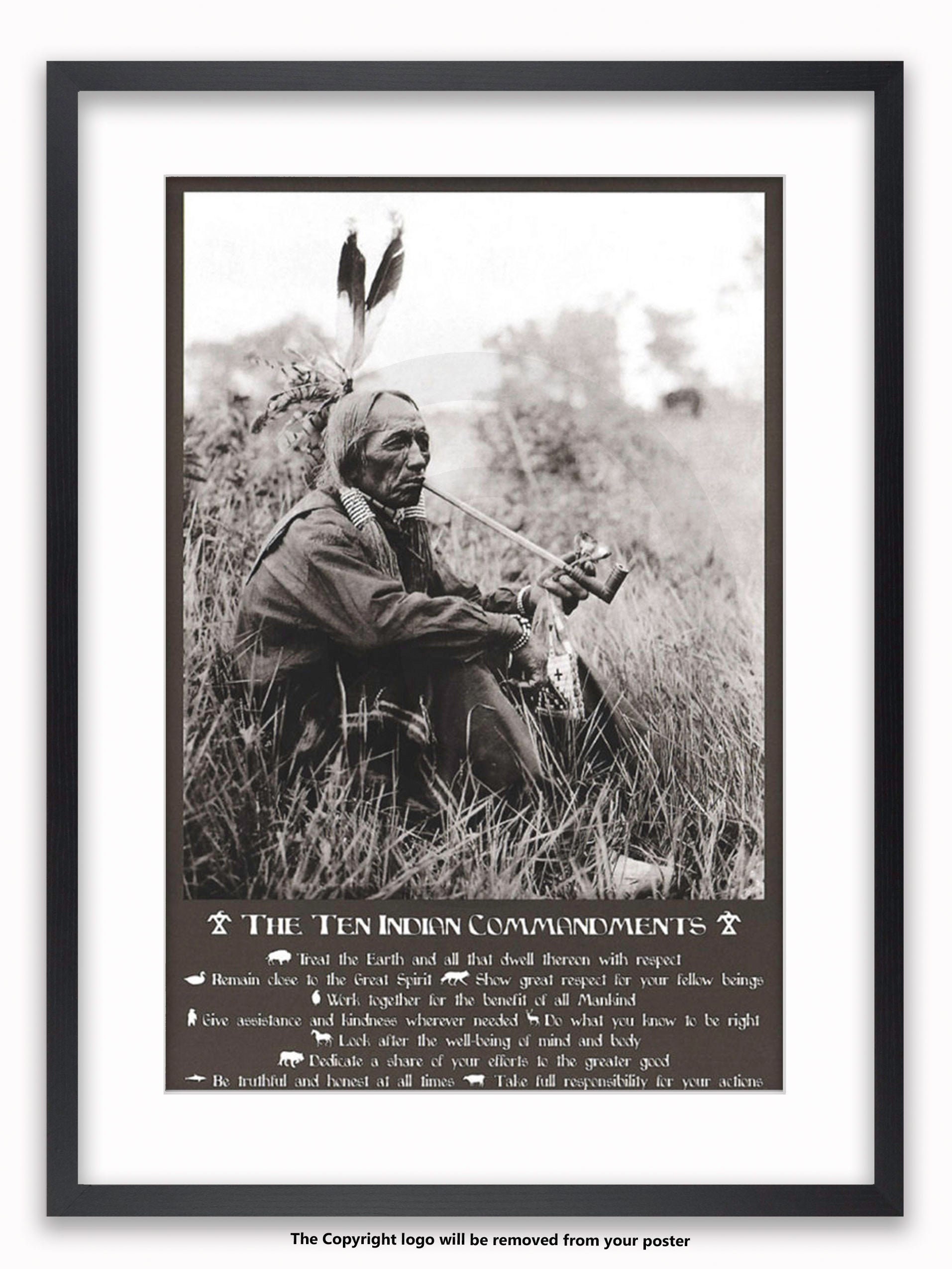Ten Indian Commandments - Poster - Etsy