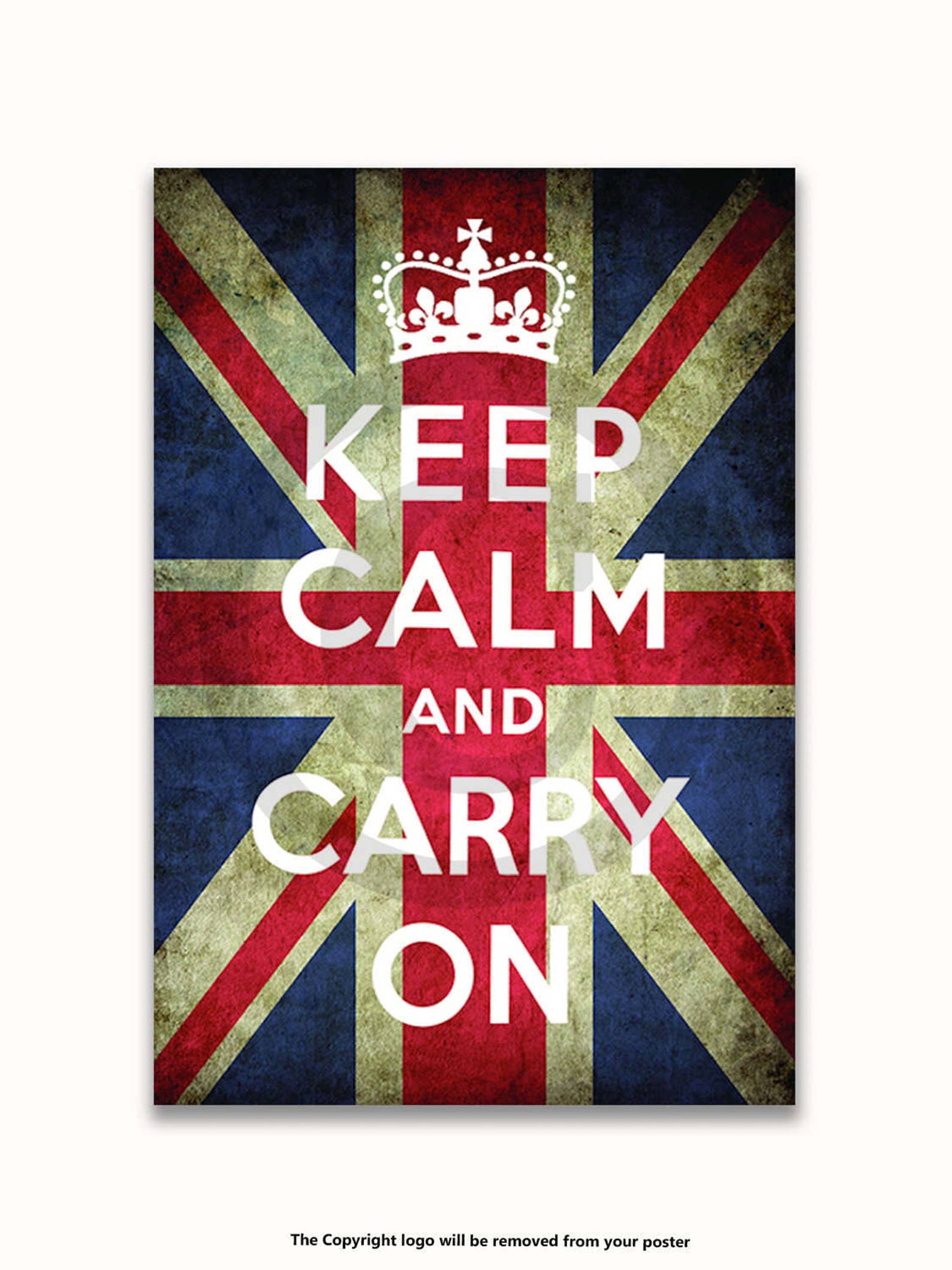 Keep Calm and Carry on Union Jack Flag Vintage Poster - Etsy
