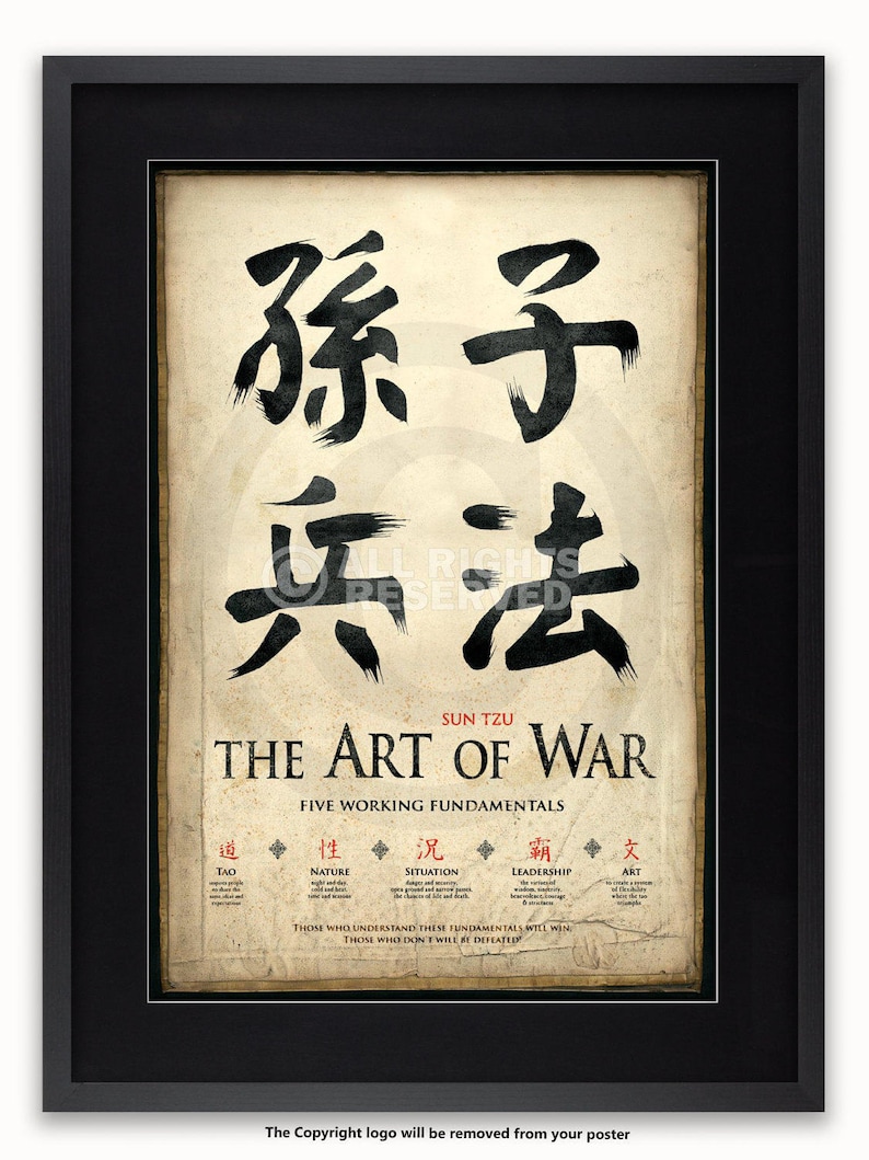 The Art of War - Sun Tzu Poster - Etsy