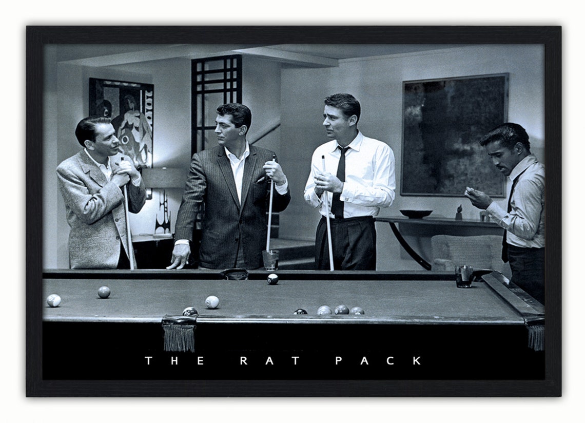 The Rat Pack Pool Classic Poster - Etsy