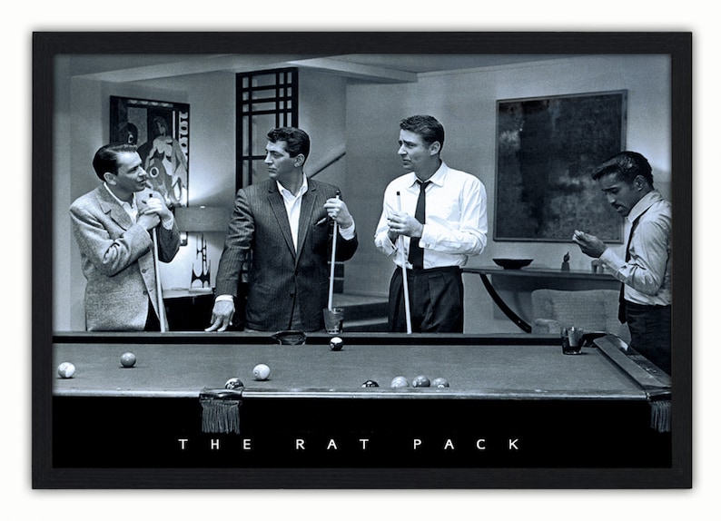 The Rat Pack Pool Classic Poster - Etsy