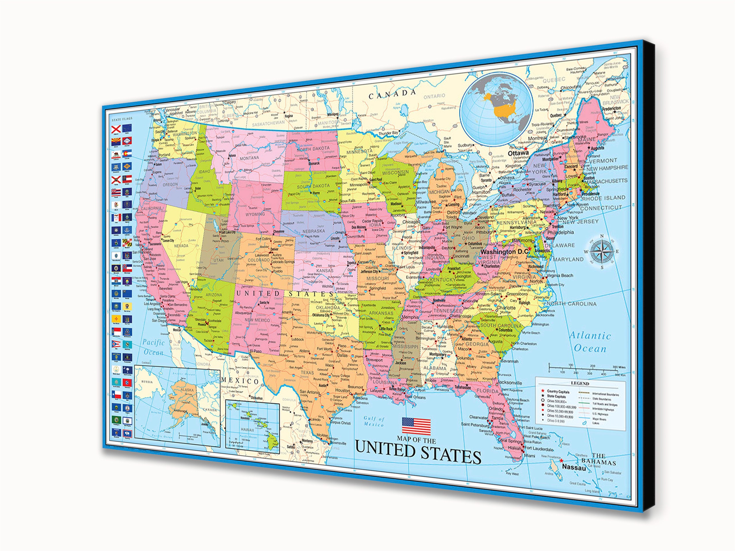 Map of the United States - Poster - Etsy