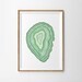 Watercolor Geode Poster - Green Watercolor Print, Watercolor Wall Art ...