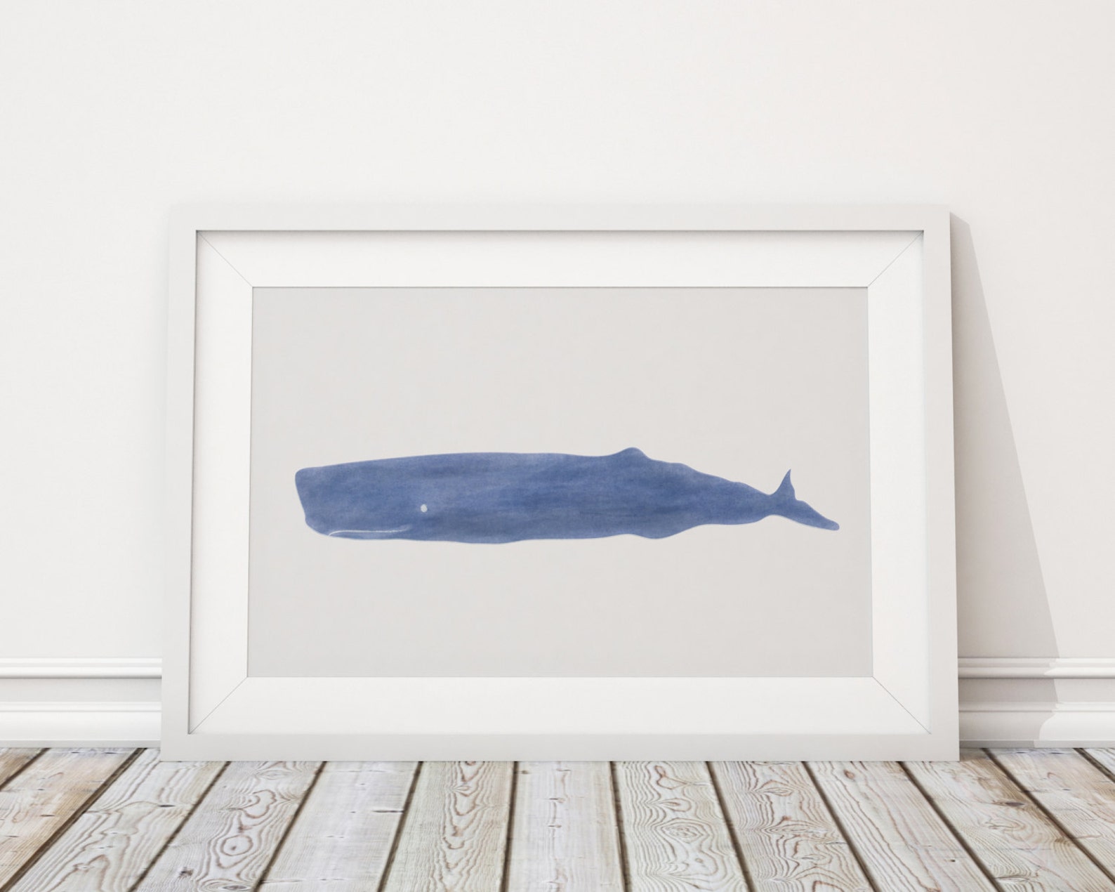 Whale Printable Art, Blue Whale Wall Print, Ocean Wall Decor, Nautical ...