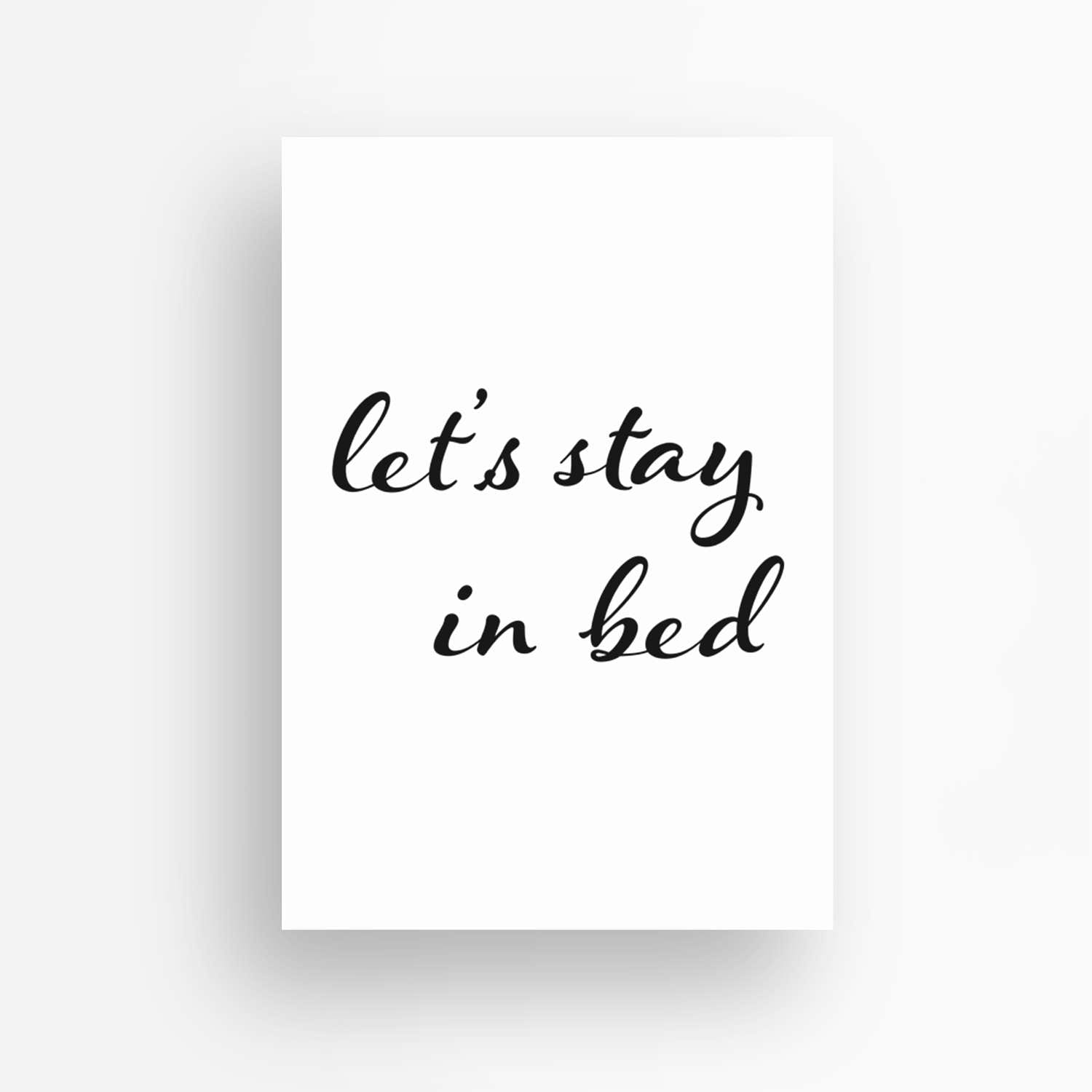 Master Bedroom Wall Art Lets Stay in Bed Print Bedroom - Etsy