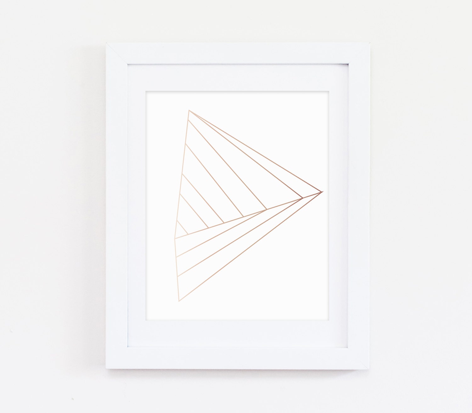 Rose Gold Print, Rose Gold Geometric Wall Art, Rose Gold Wall Decor ...