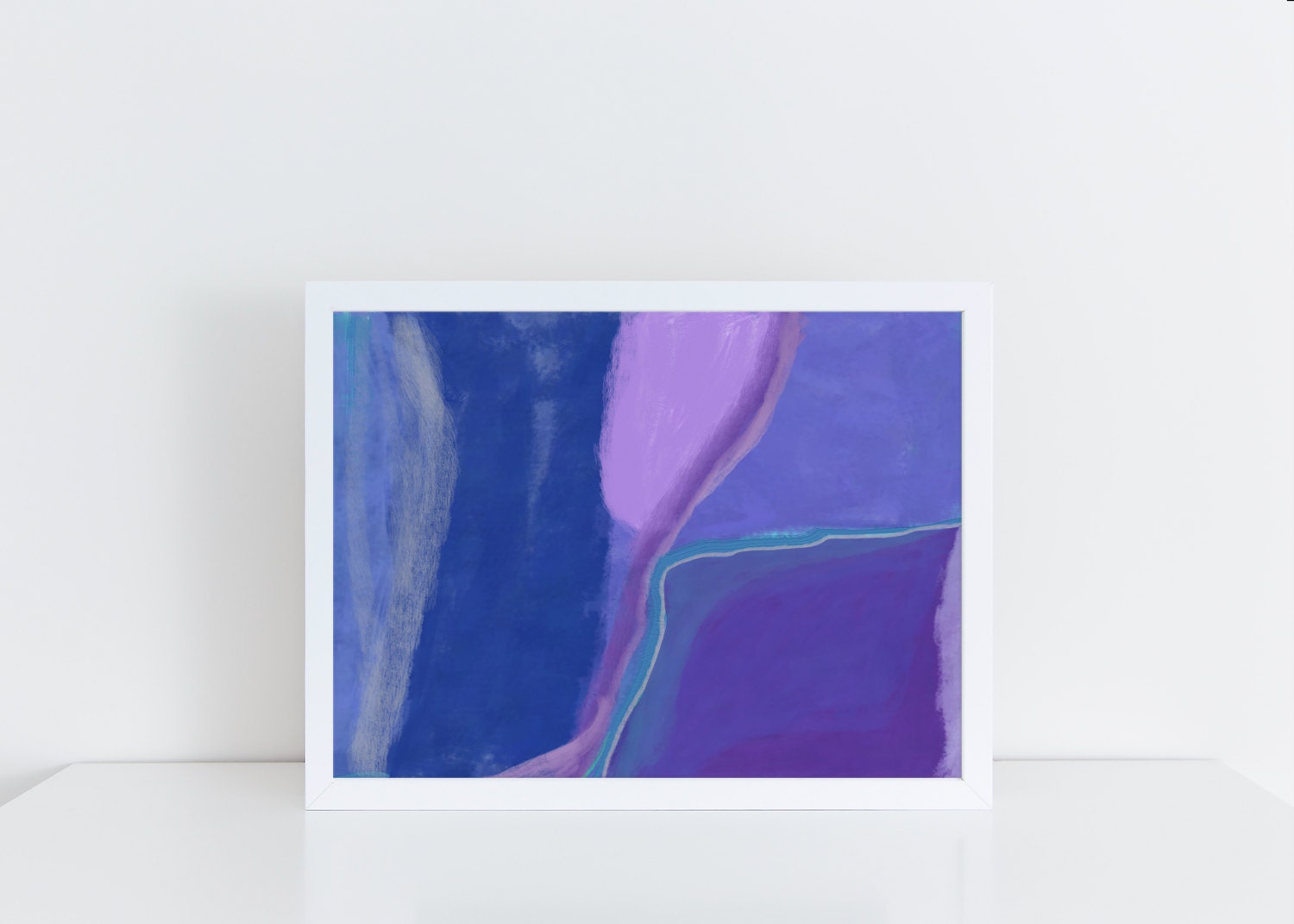 Blue Abstract Painting Print, Printable Abstract Art, Contemporary Wall ...