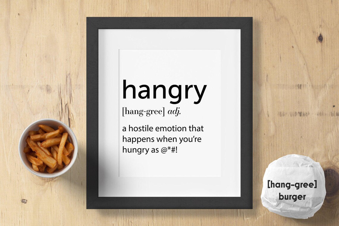 Printable Hangry Definition Art Hangry Wall Art Poster Funny - Etsy