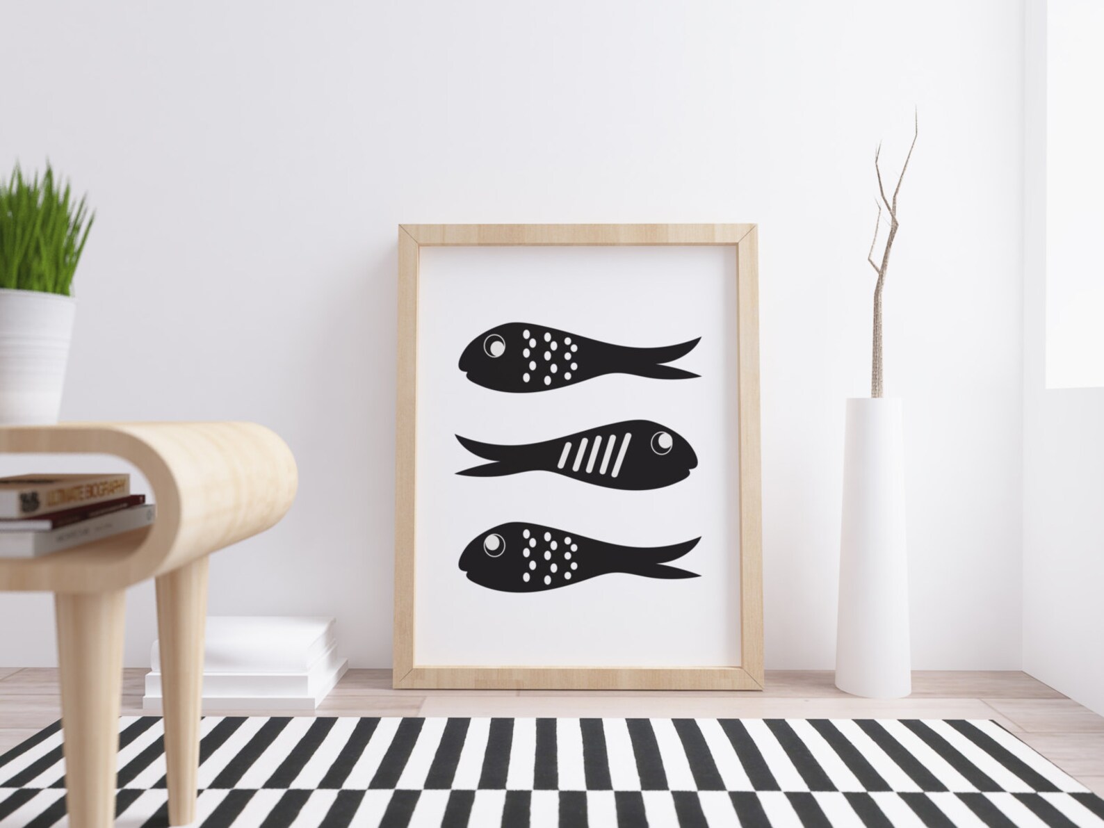 Printable Nautical Poster, Black and White Nautical Art, Modern Ocean ...
