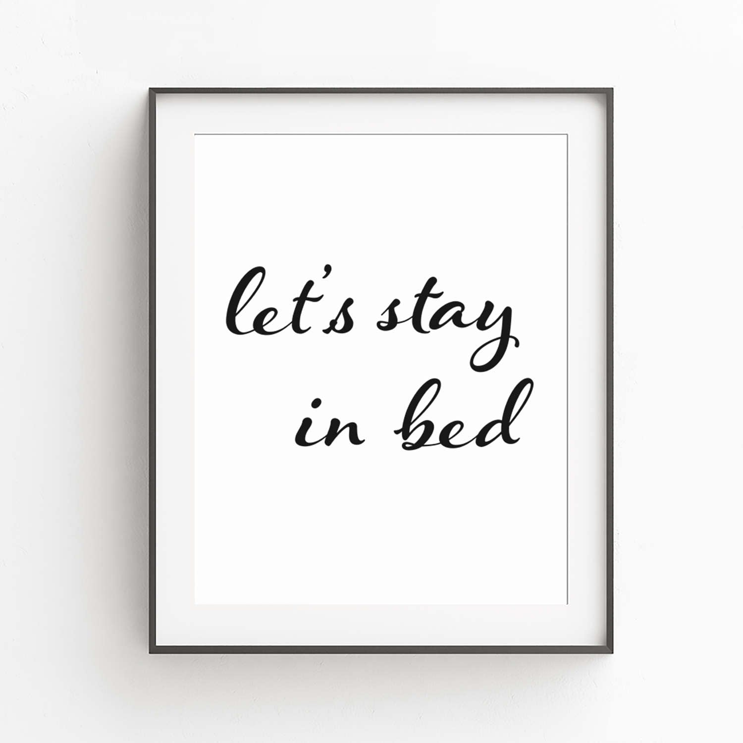 Master Bedroom Wall Art Lets Stay in Bed Print Bedroom - Etsy